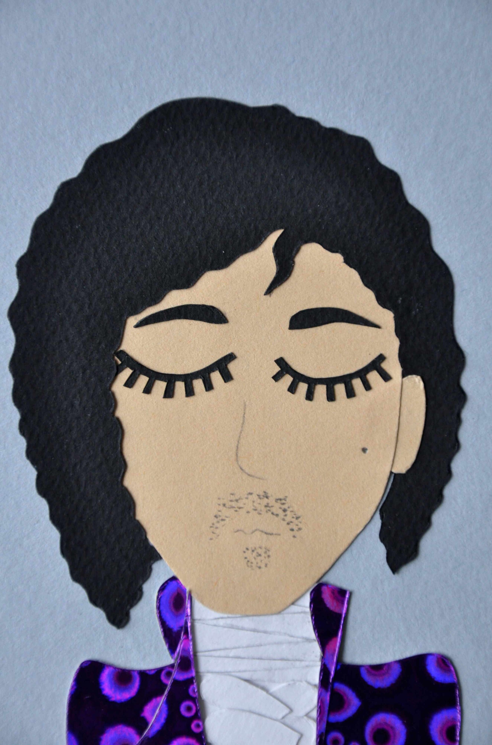 Collage Prince Purple Rain / Papercraft Papercut Handmade / Face Cut ...