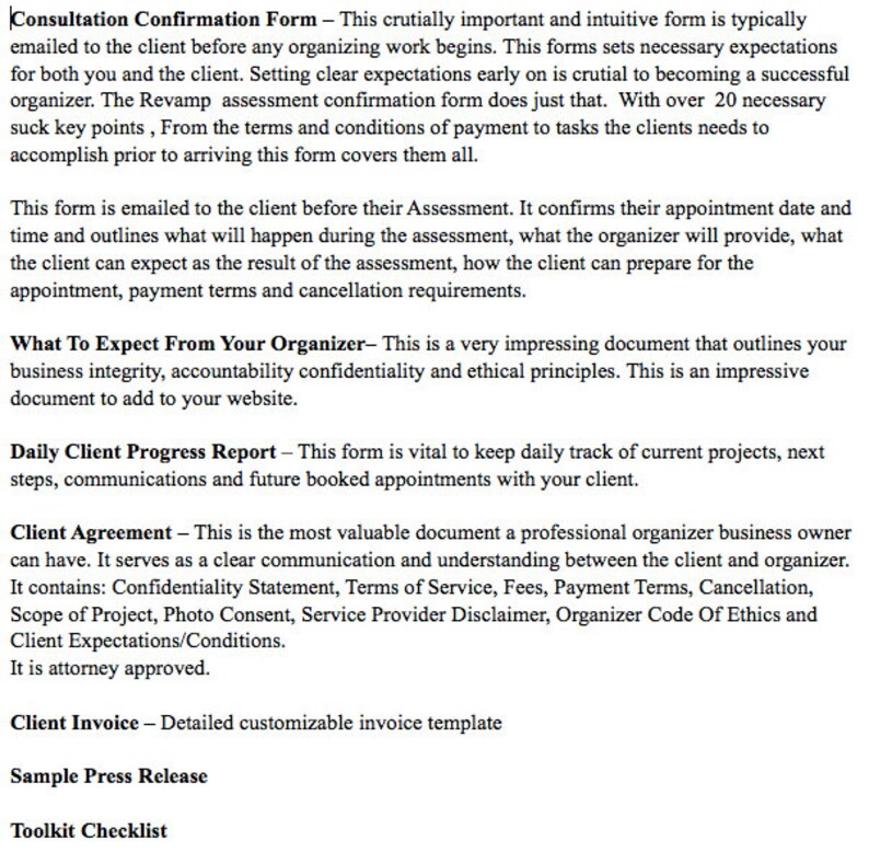 8 Essential Forms for Professional Organizers - Etsy Canada