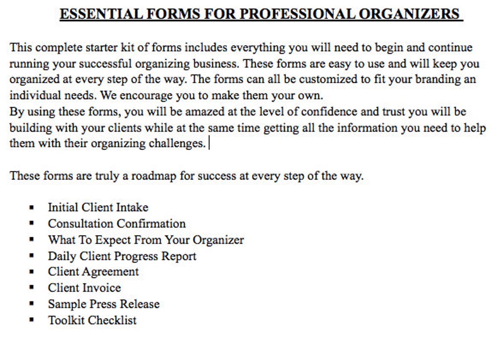 8 Essential Forms for Professional Organizers - Etsy Canada