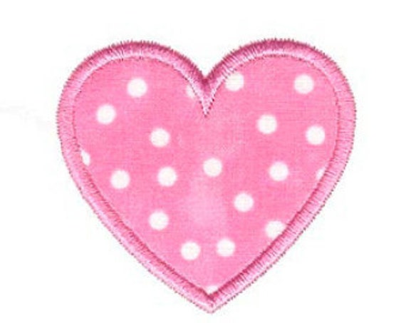 Heart Applique Design Heart Machine Embroidery Applique 4x4 - Etsy
