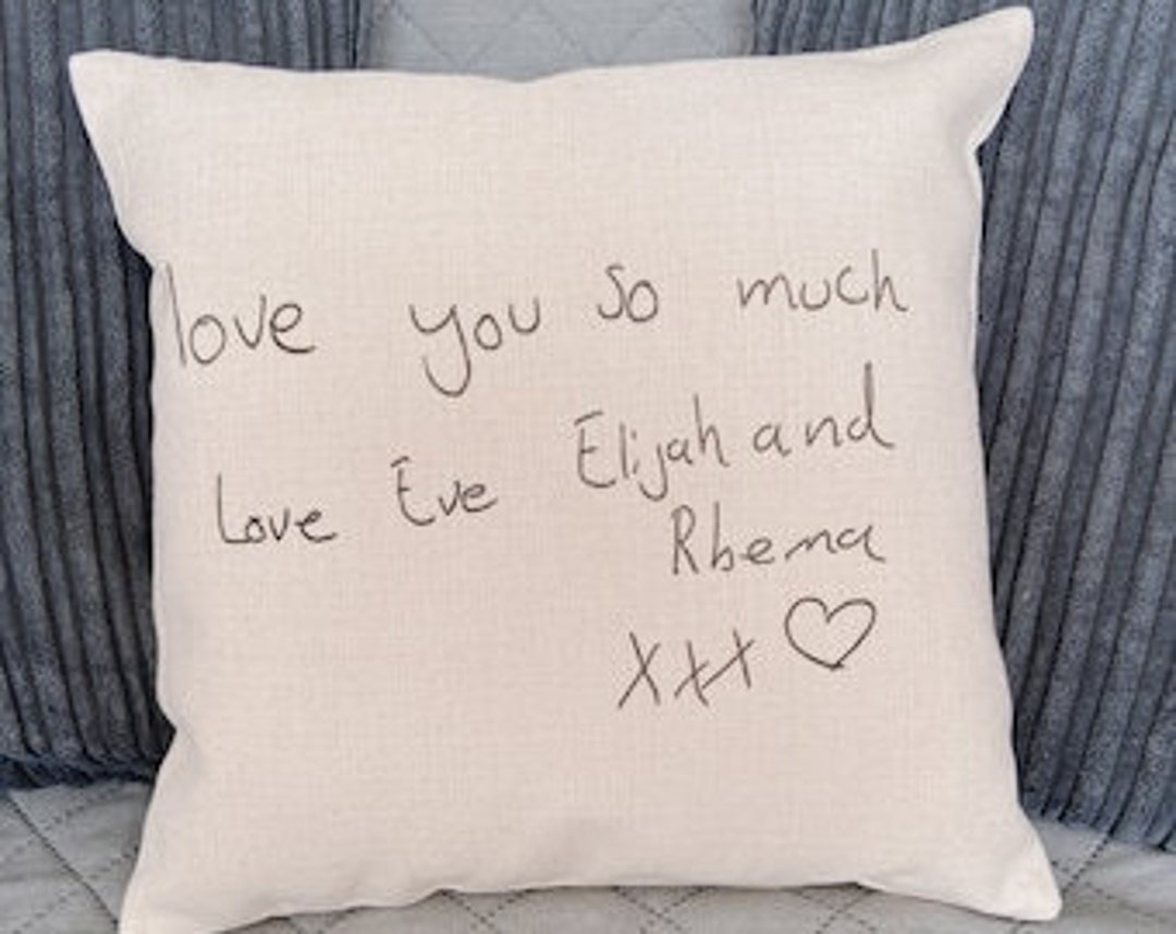 Handwriting Cushion, Personalised Cushion, Actual Writing Cushion ...