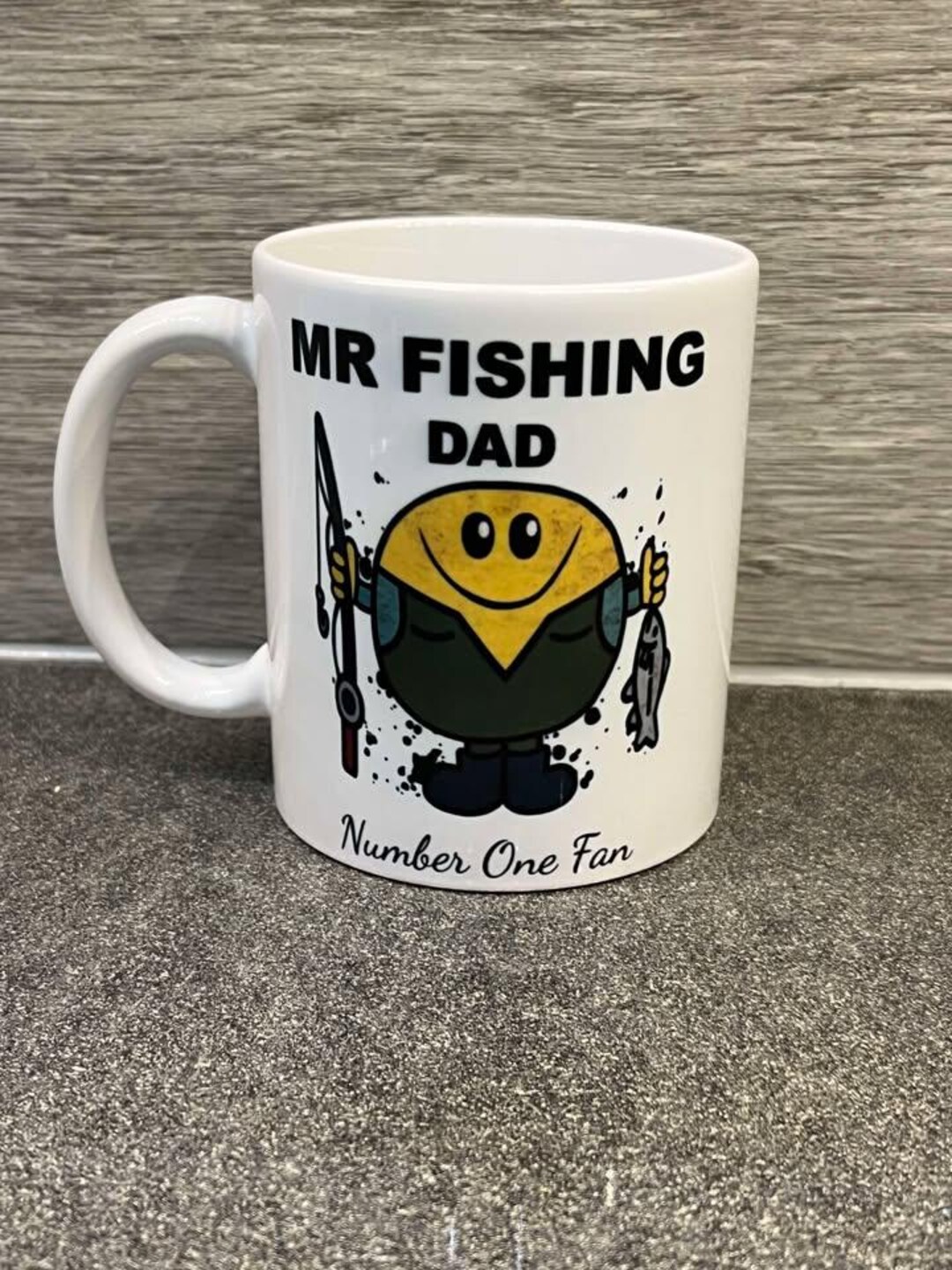 Mr Men Mug Mr Fishing Personalised Name Mug Personalise Mr Men Inspired ...