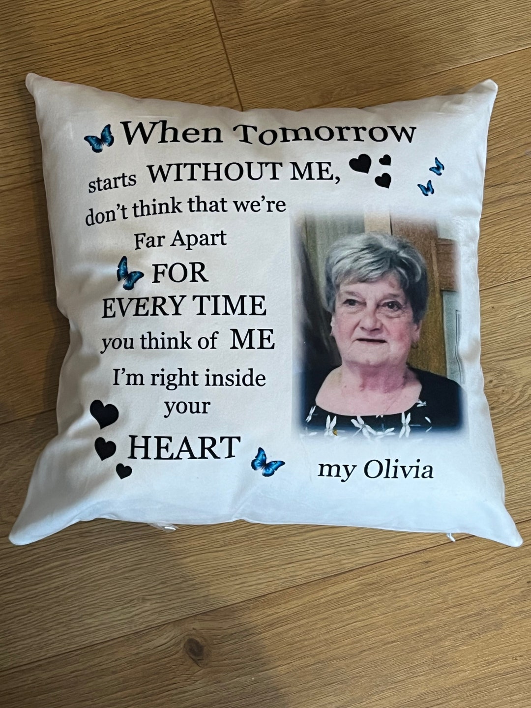 Personalised Memorial Keepsake Cushion of a Loved One ,when You Miss Us ...