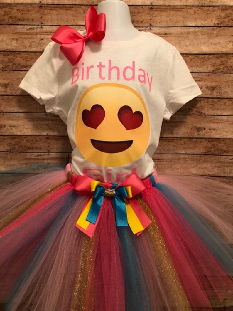 Emoji Tutu Set Heart Eye Emoji Tutu Set Emoji Birthday | Etsy