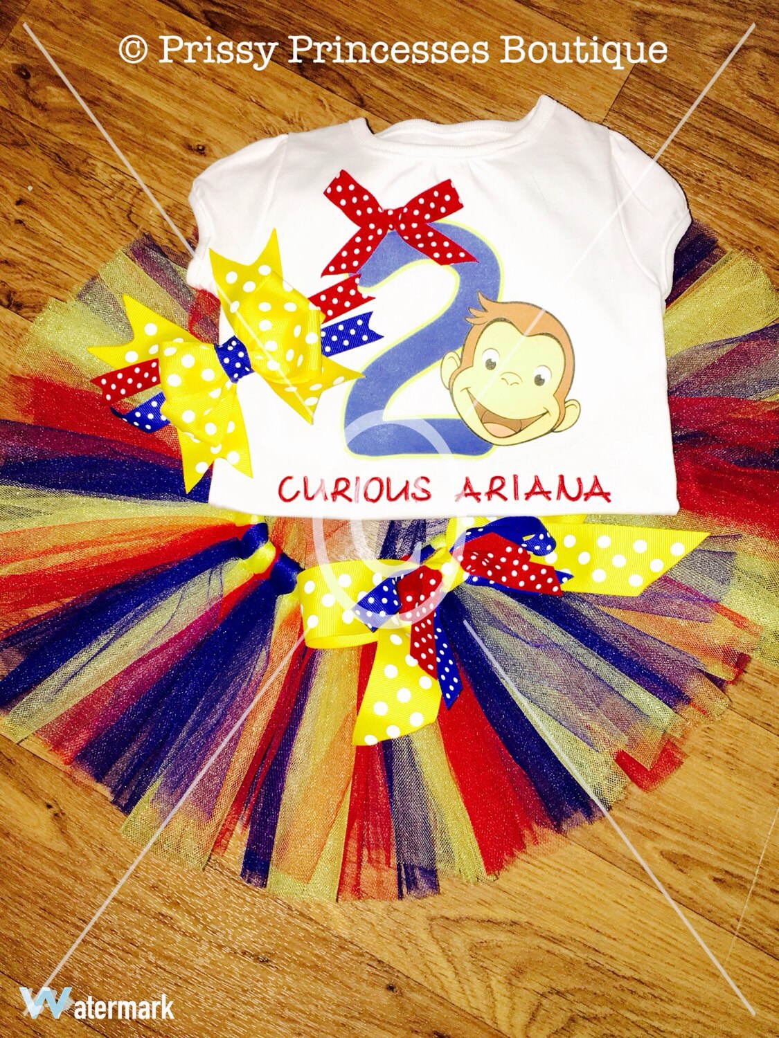 Curious George Birthday Outfit Curious George TuTu Set | Etsy