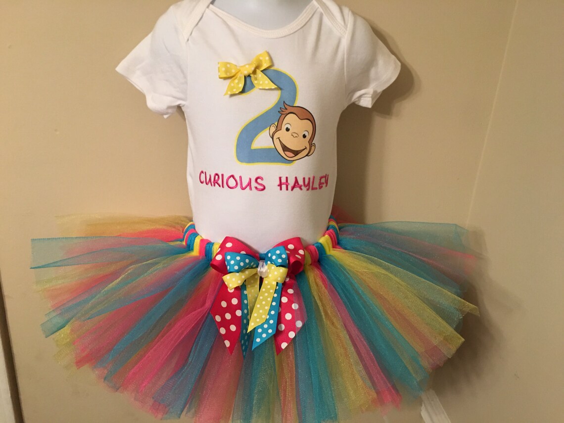 Curious George Birthday Outfit Curious George Tutu Set | Etsy