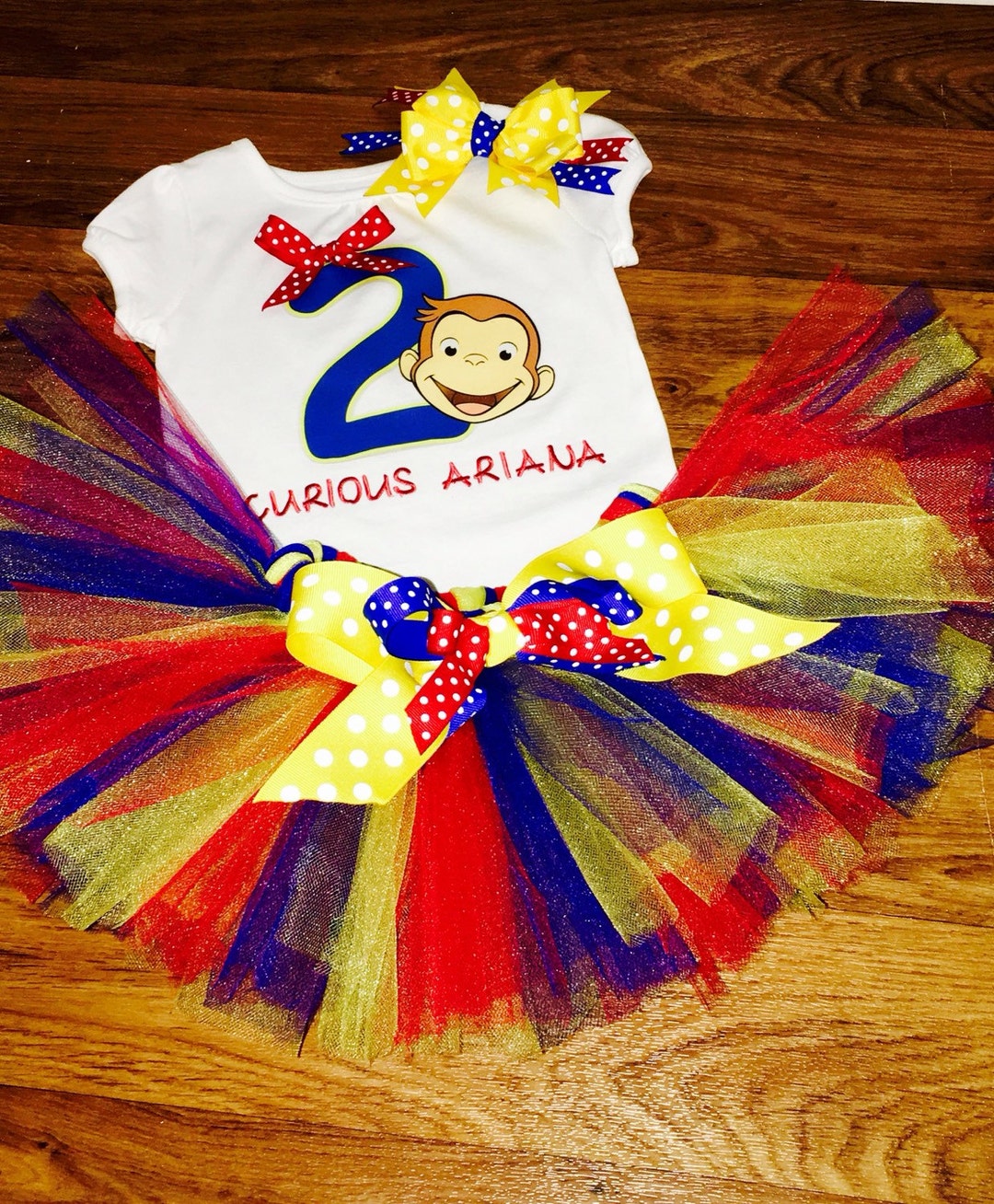 Curious George Birthday Outfit, Curious George Tutu Set - Etsy