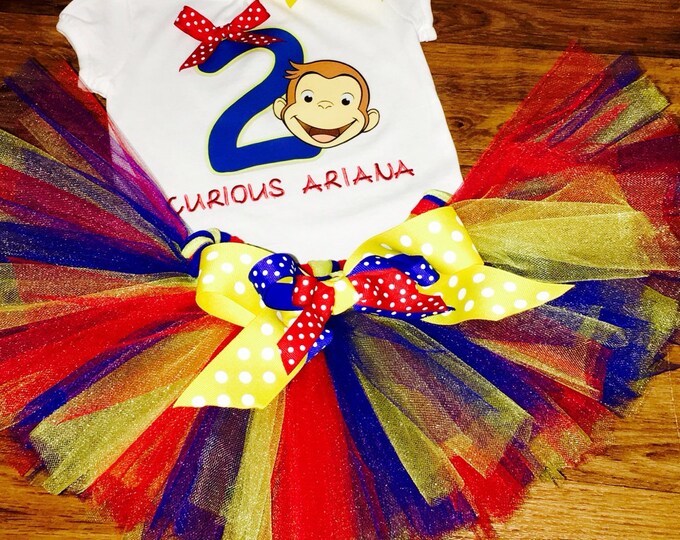 Curious George Birthday Outfit, Curious George Tutu Set - Etsy