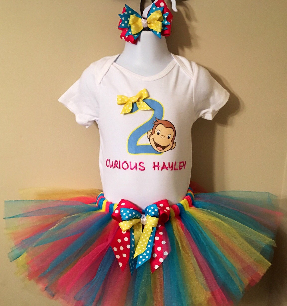 Curious George Birthday Outfit; Curious George Tutu Set; Curious George ...
