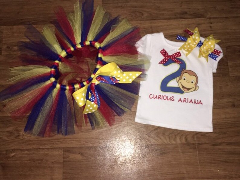 Curious George Birthday Outfit Curious George TuTu Set | Etsy