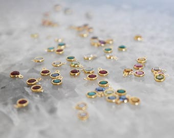 Add-on Birthstone Charm, Birthstone Charm, Small Birthstone Charm ...