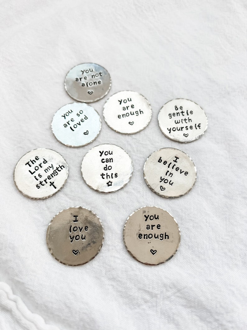 Affirmation Coin, Personalized Affirmation Coin, Holiday Gift, Stocking ...