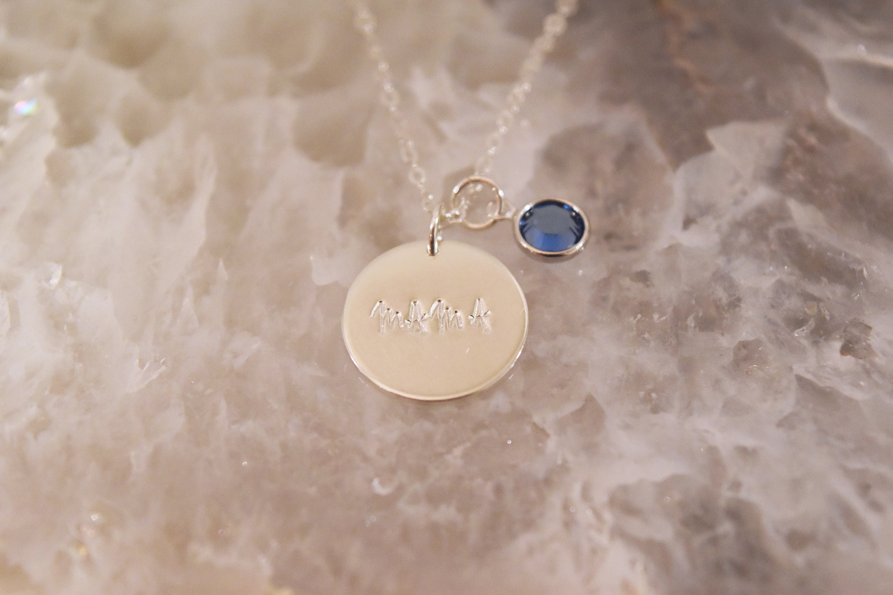 Personalized Word Necklace, Silver Word Necklace, Stamped Name Necklace ...