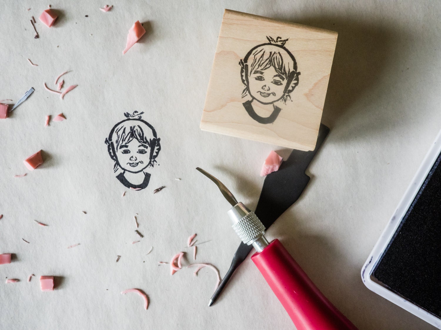Custom Stamp Portrait - Etsy