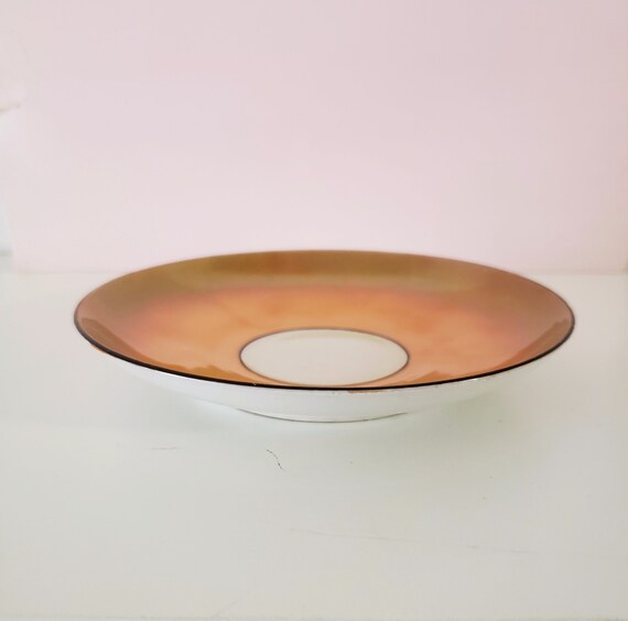 Art Deco Slovakian Lusterware Plate Vintage Orange - Etsy