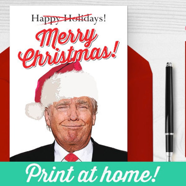 Trump Christmas Card - Etsy