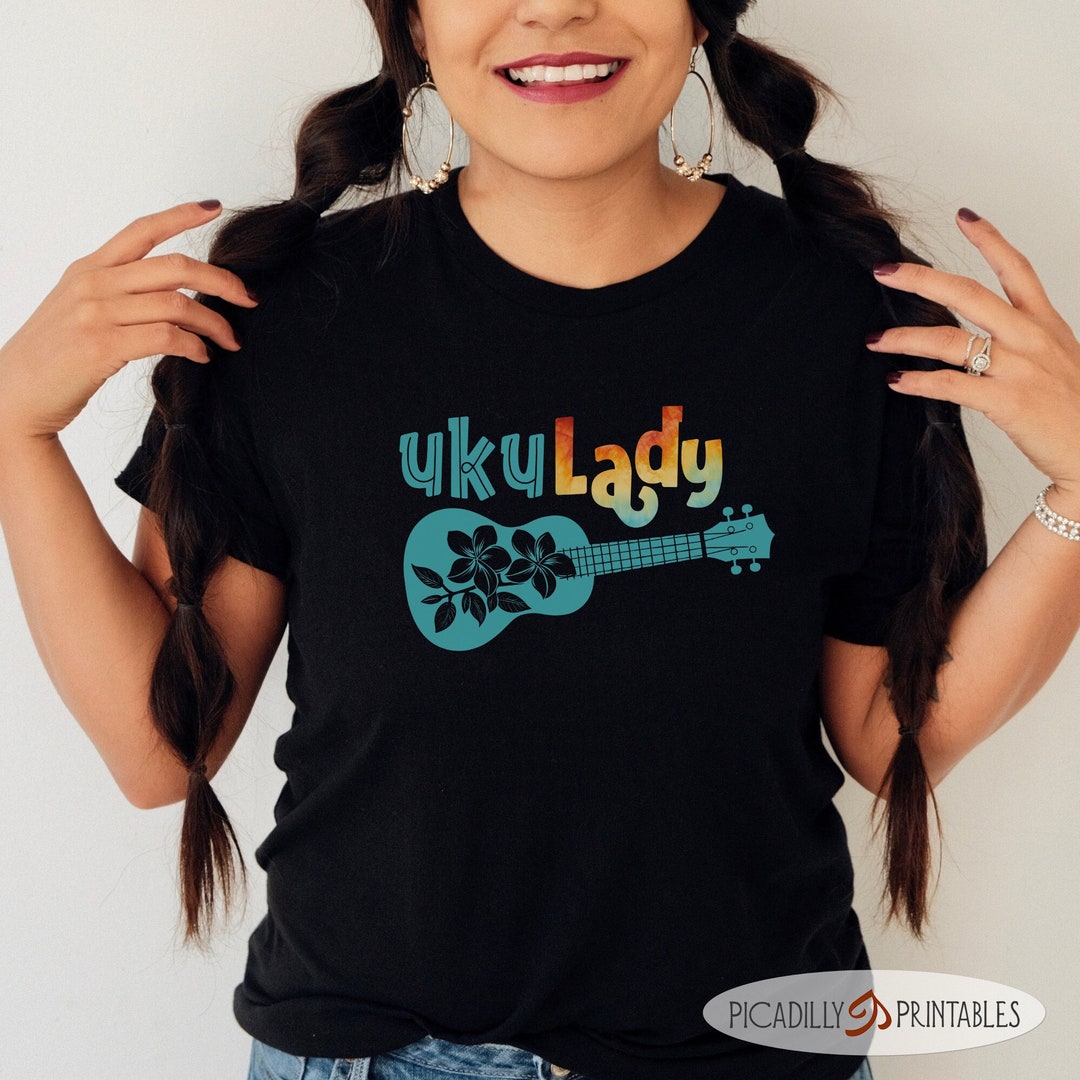 Ukulady Colorful Fun Ukulele Pun Uke T-shirt Short-sleeve Unisex Hawaii ...