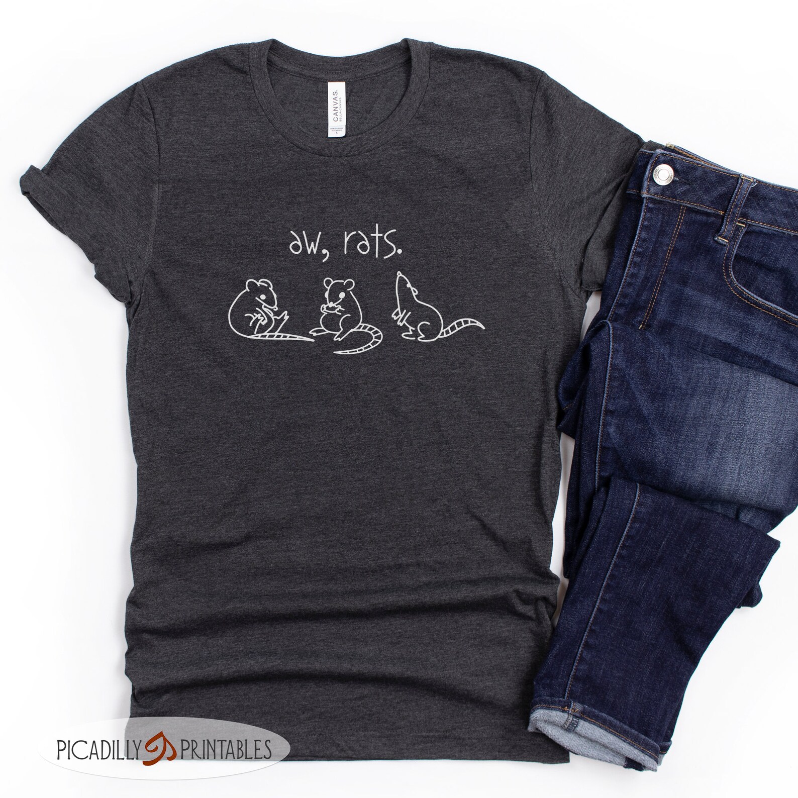 Aw Rats Cute Rat Trio T-shirt Short-sleeve Unisex Sizes - Etsy