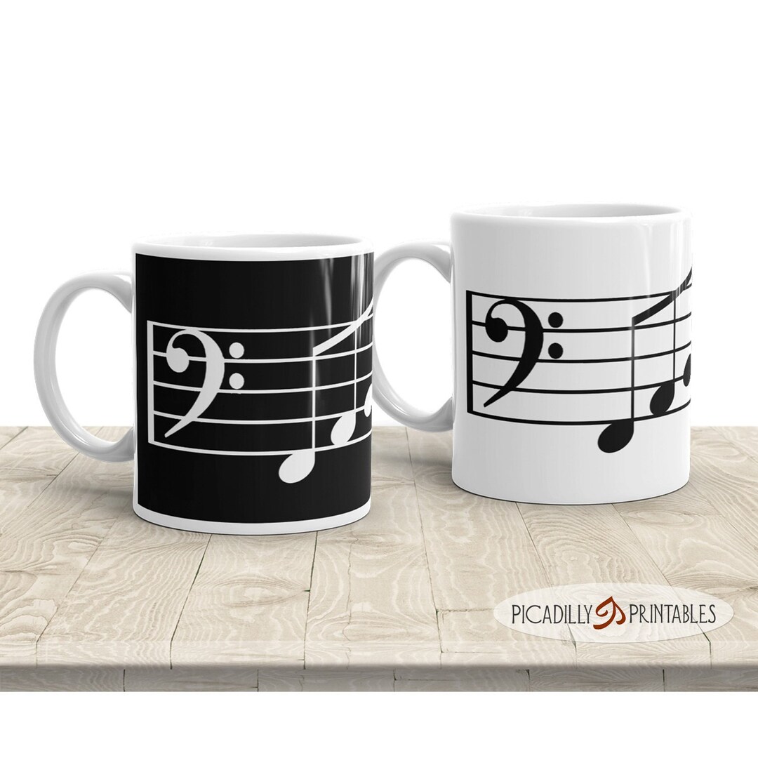 Bass Clef Fab Dad Coffee Mug Music Notes Fabulous Birthday - Etsy