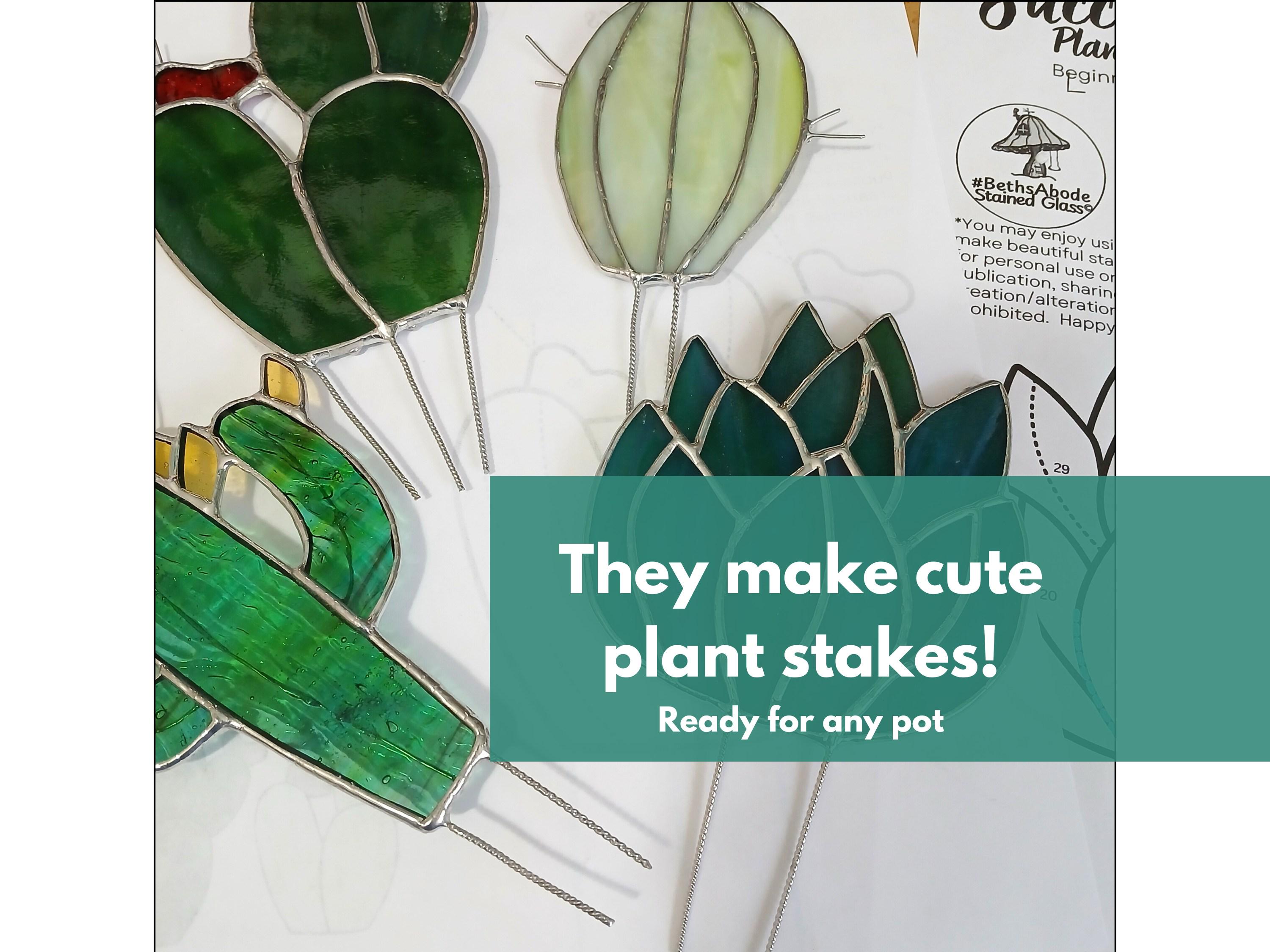 Easy Stained Glass Succulents Pattern With Instructions - Cactus Plant ...
