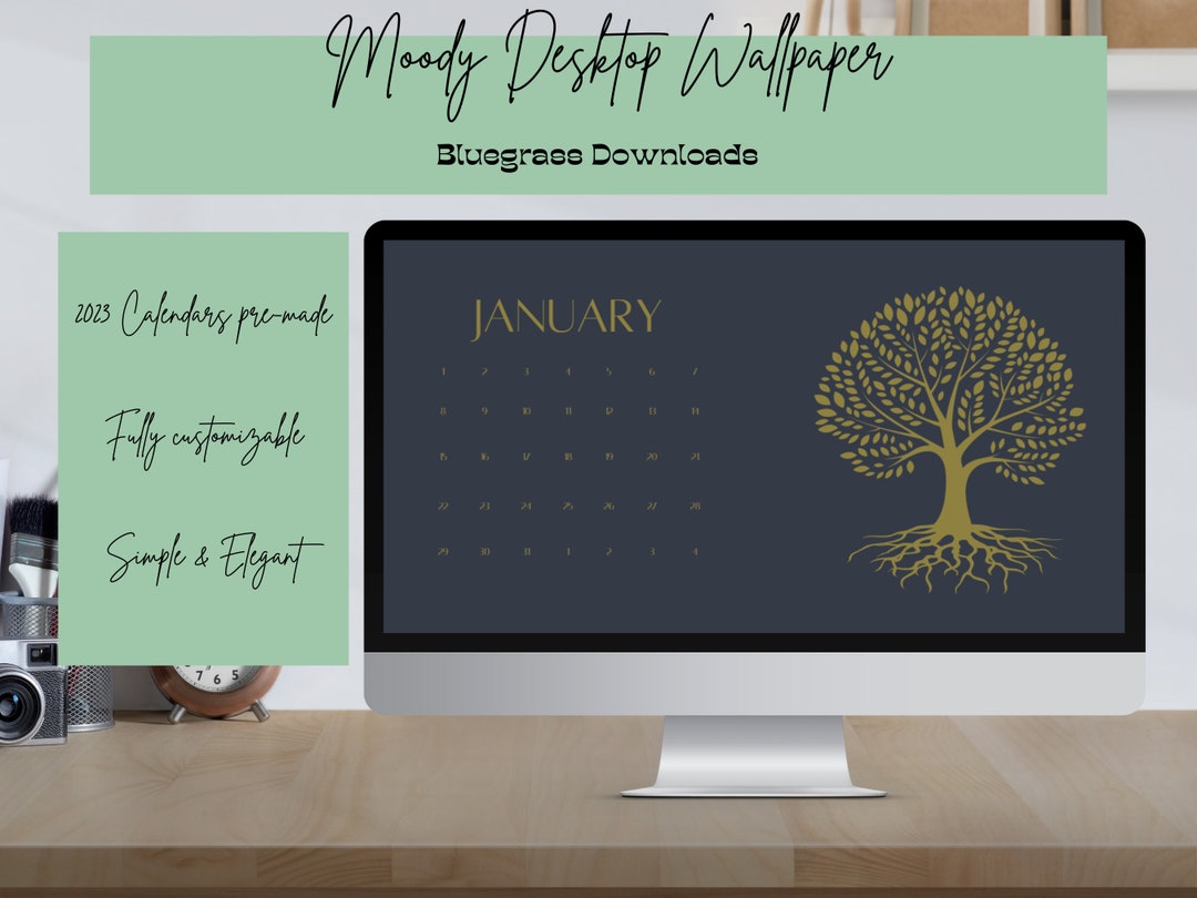 Moody Desktop Wallpaper - Dark Themed Computer Background Template ...