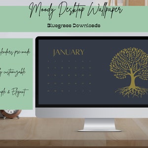 Moody Desktop Wallpaper - Dark Themed Computer Background Template ...