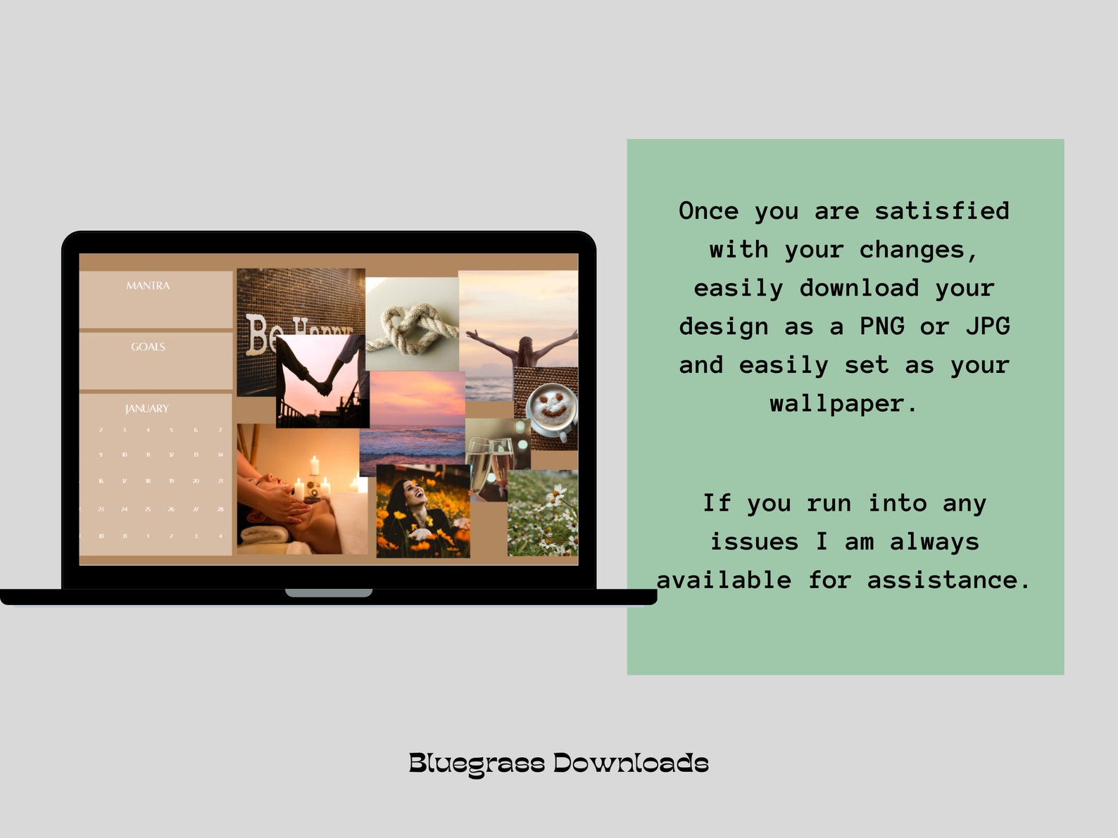 Vision Board Desktop Wallpaper Mantra Computer Background - Etsy