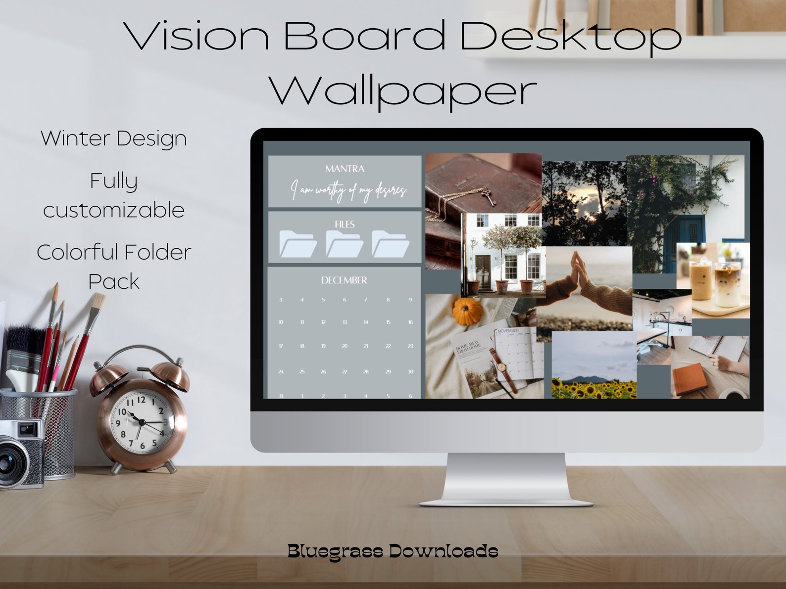 Vision Board Desktop Wallpaper - Mantra Computer Background - Vision ...