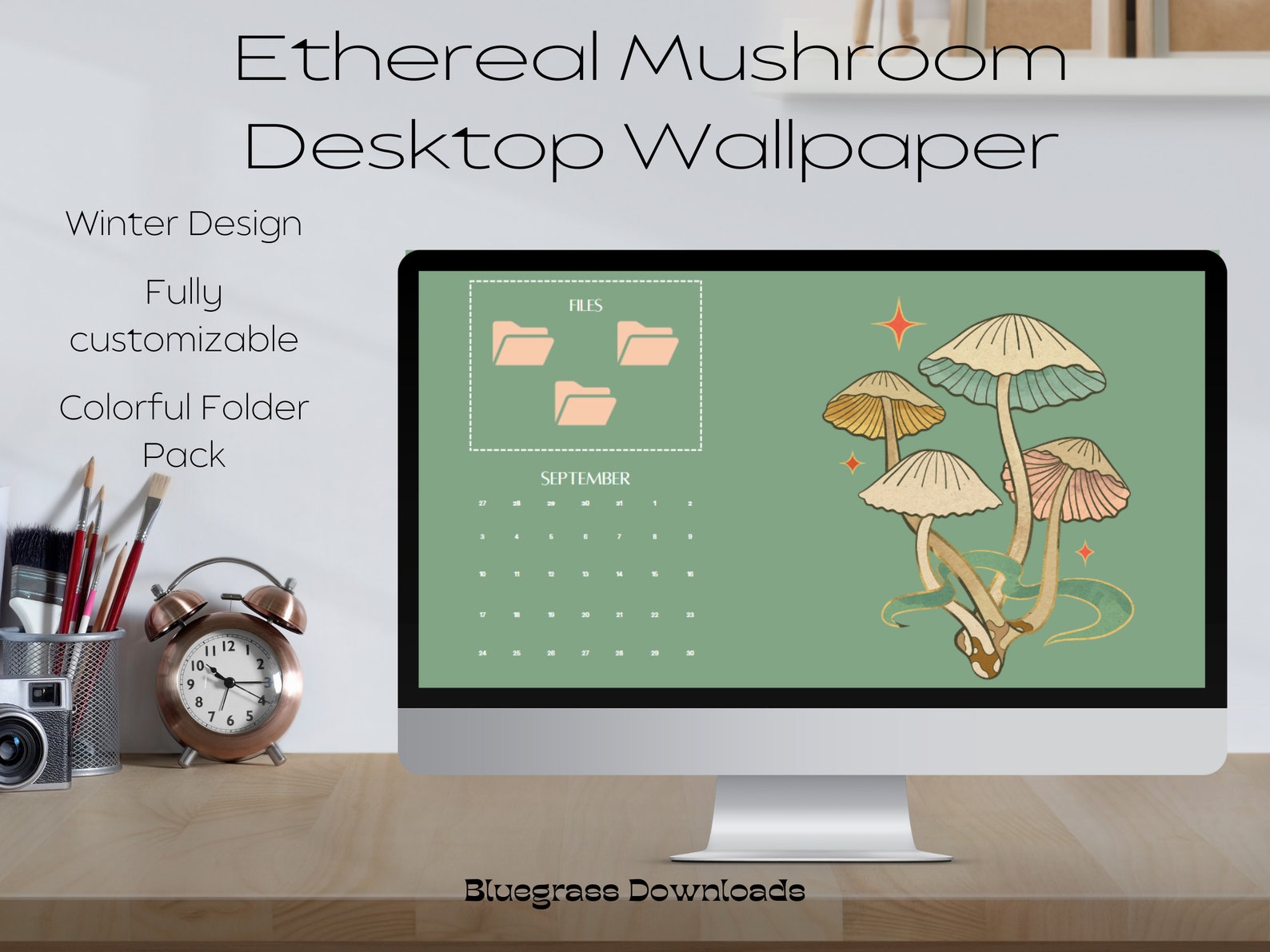 EDITABLE Ethereal Desktop Wallpaper Organization Wallpaper - Etsy