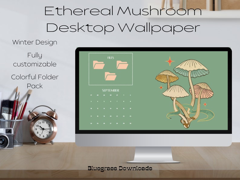 EDITABLE Ethereal Desktop Wallpaper Organization Wallpaper - Etsy