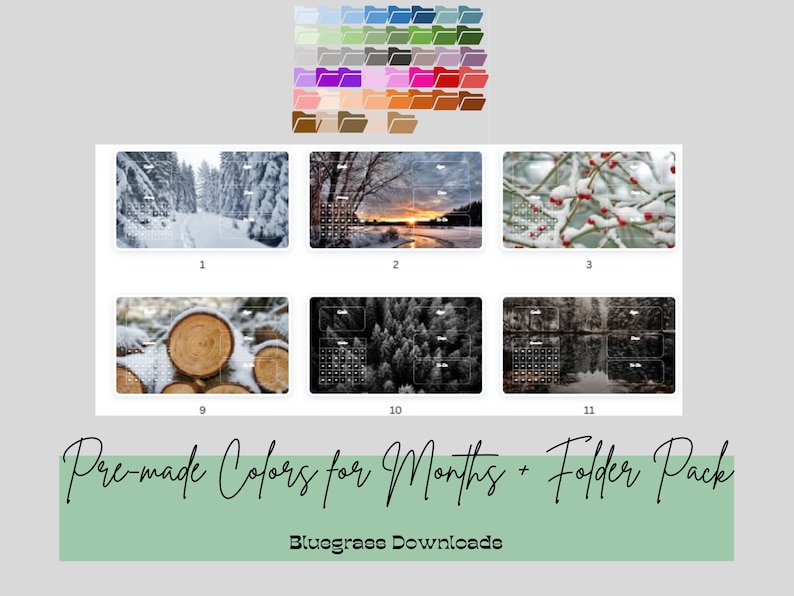 Winter Wonderland Desktop Wallpaper Organization Computer - Etsy