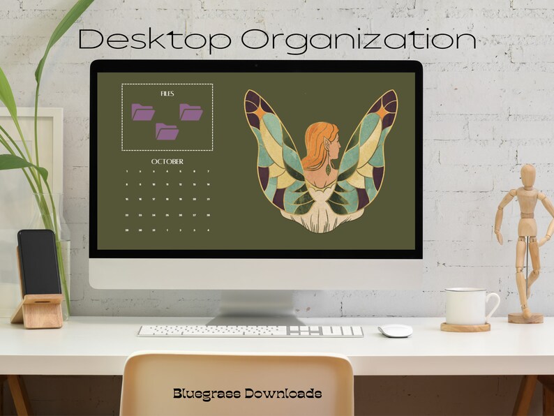 EDITABLE Ethereal Desktop Wallpaper Organization - Wallpaper for ...