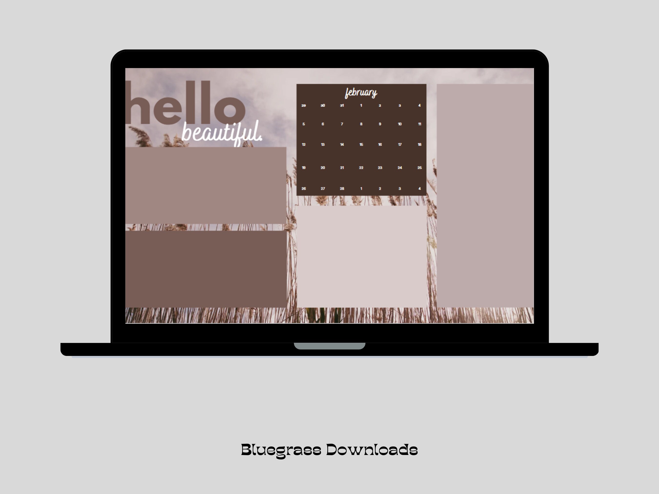 Desktop Wallpaper - Boho Organized Background - Editable Computer ...