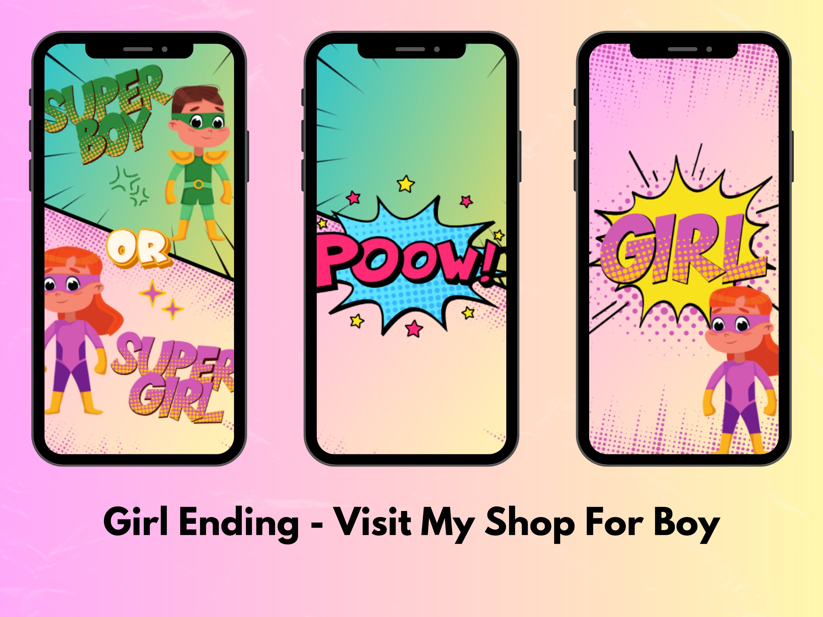 Instant Download - Superhero Gender Reveal Video - Digital Pregnancy ...