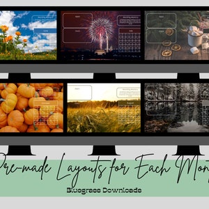 Seasonal Desktop Wallpaper - Monthly Mantra and Calendar - Computer ...