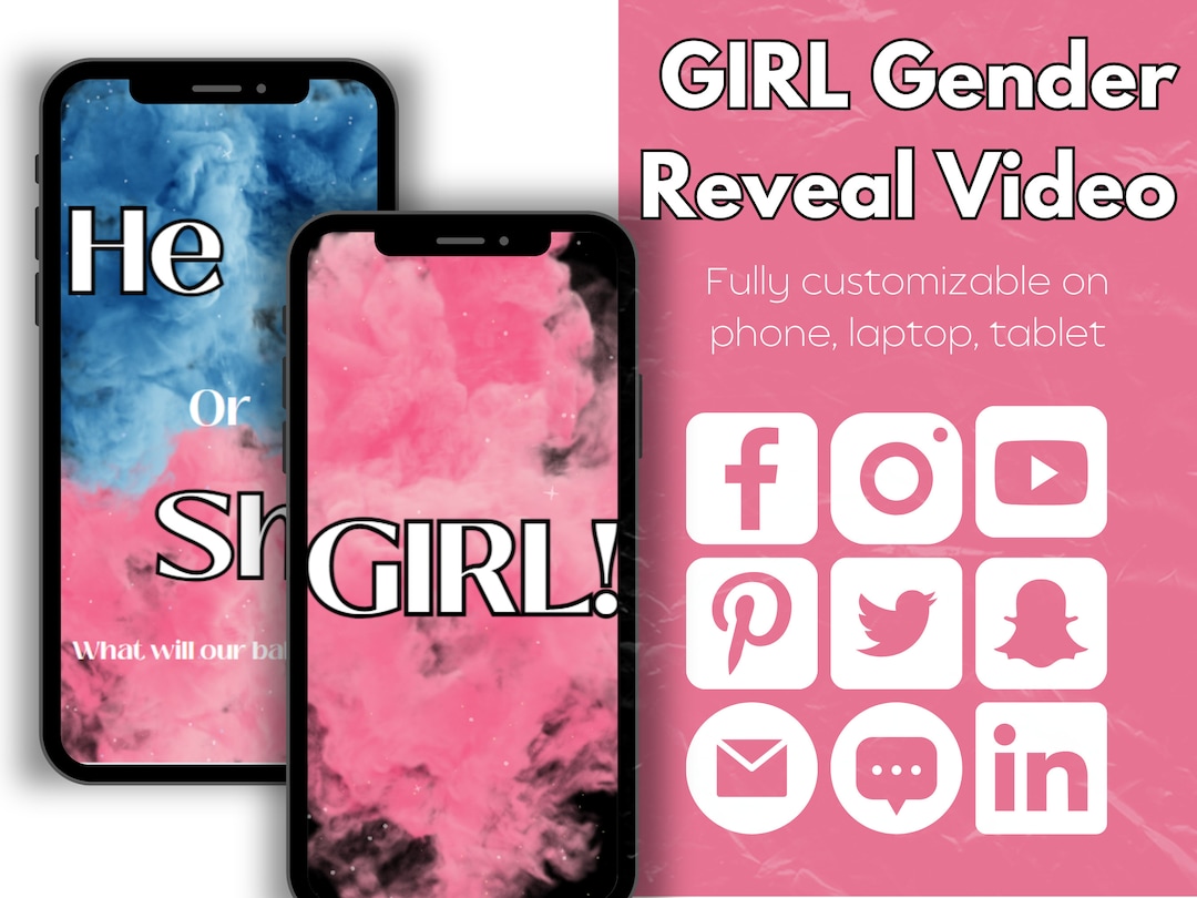 Gender Reveal Video - Gender Reveal Explosion - Blue & Pink Smoke ...