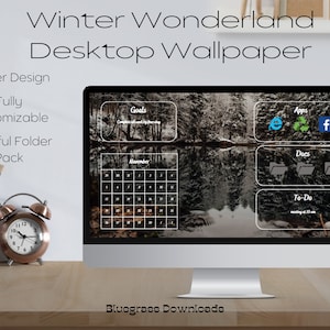 Winter Wonderland Desktop Wallpaper Organization - Computer Background ...