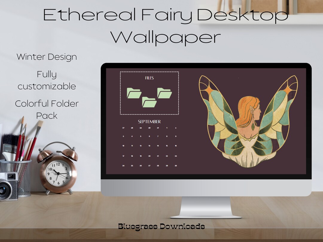 EDITABLE Ethereal Desktop Wallpaper Organization - Wallpaper for ...