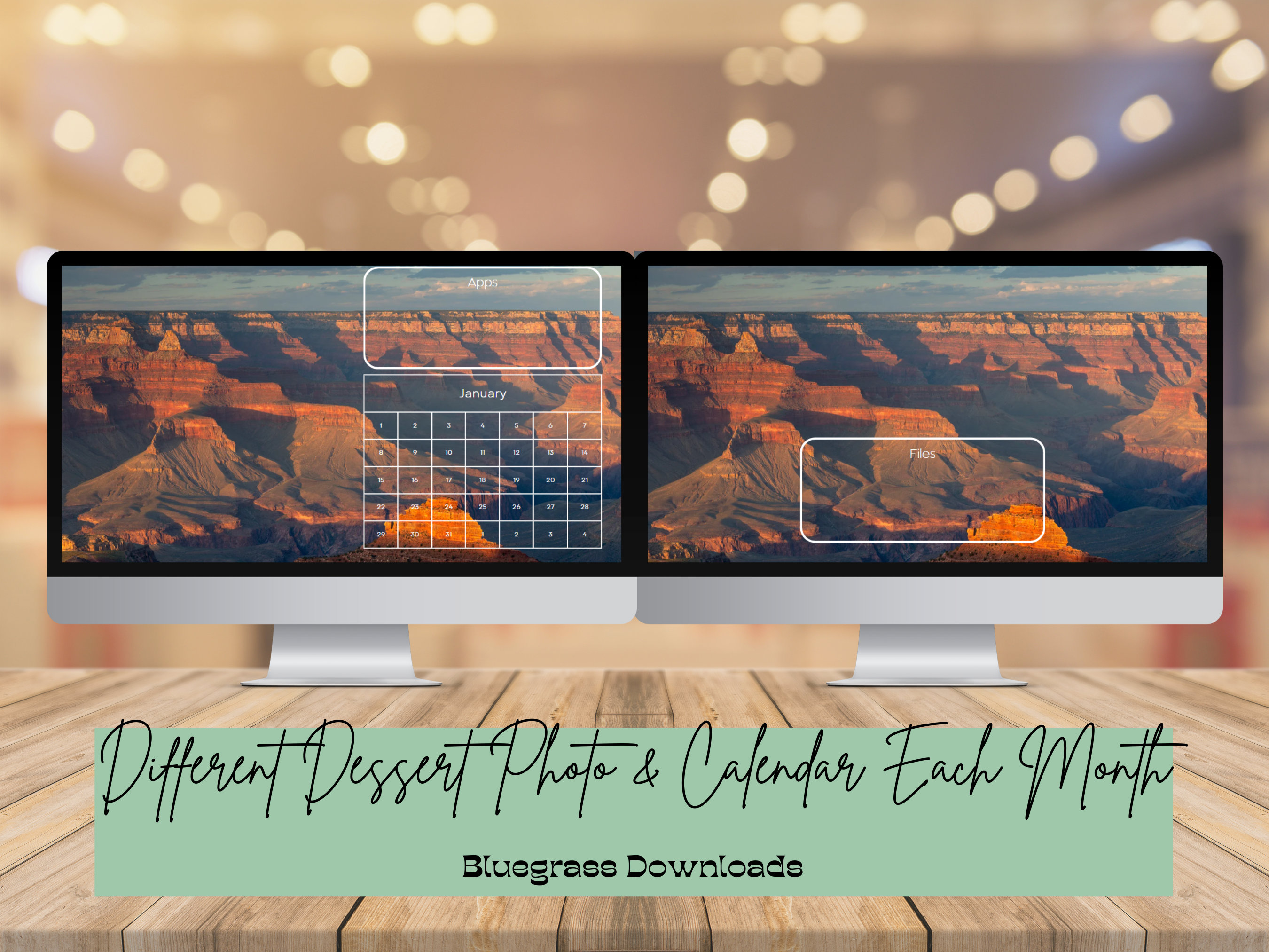 Dual Desktop Wallpaper - Desert Theme Computer Background - Dual ...