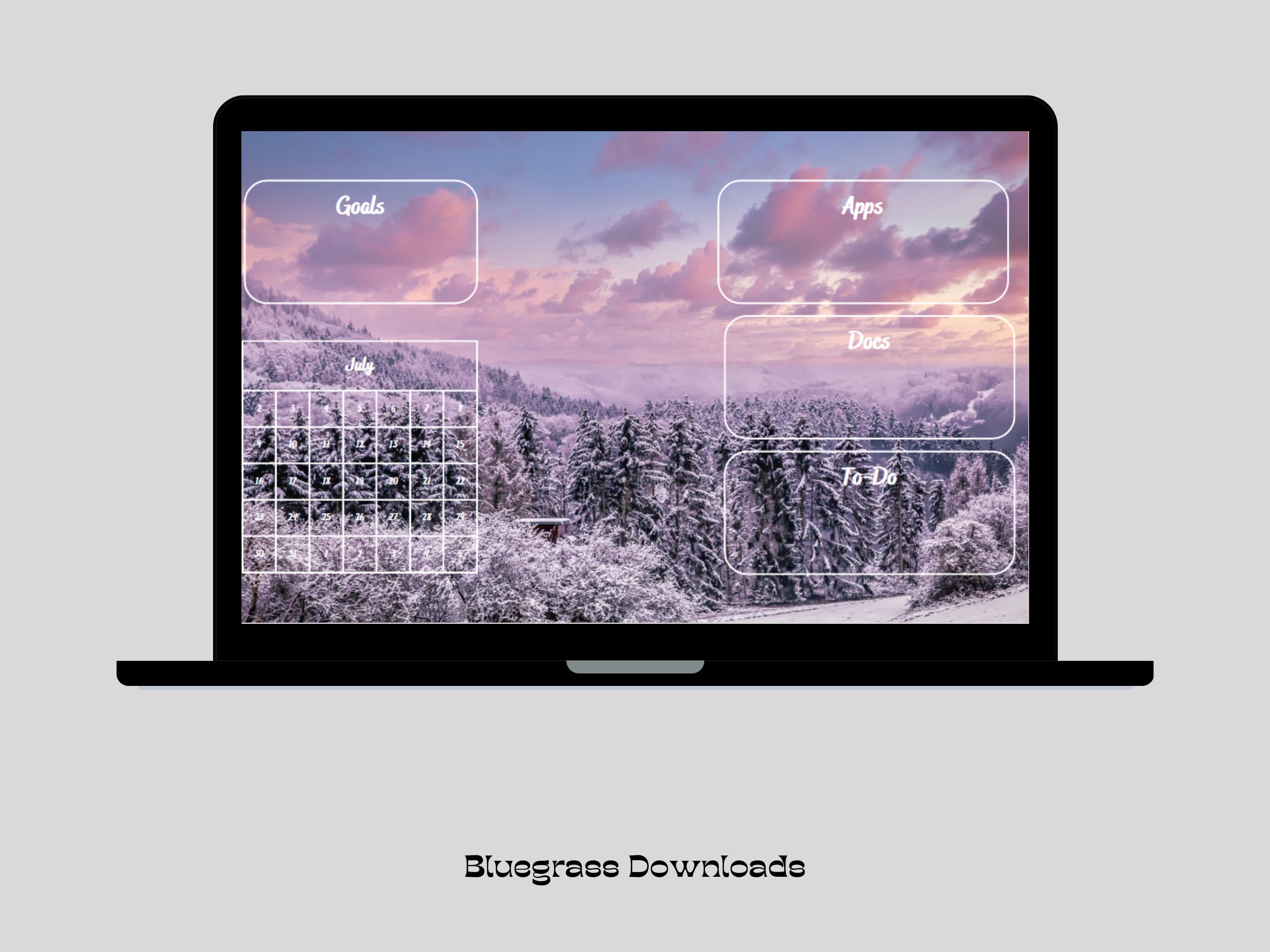 Winter Wonderland Desktop Wallpaper Organization - Computer Background ...