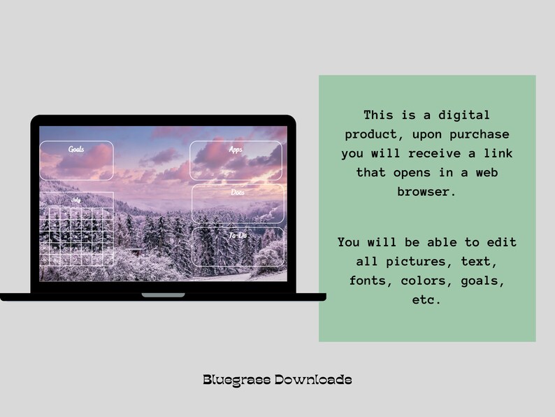 Winter Wonderland Desktop Wallpaper Organization Computer - Etsy