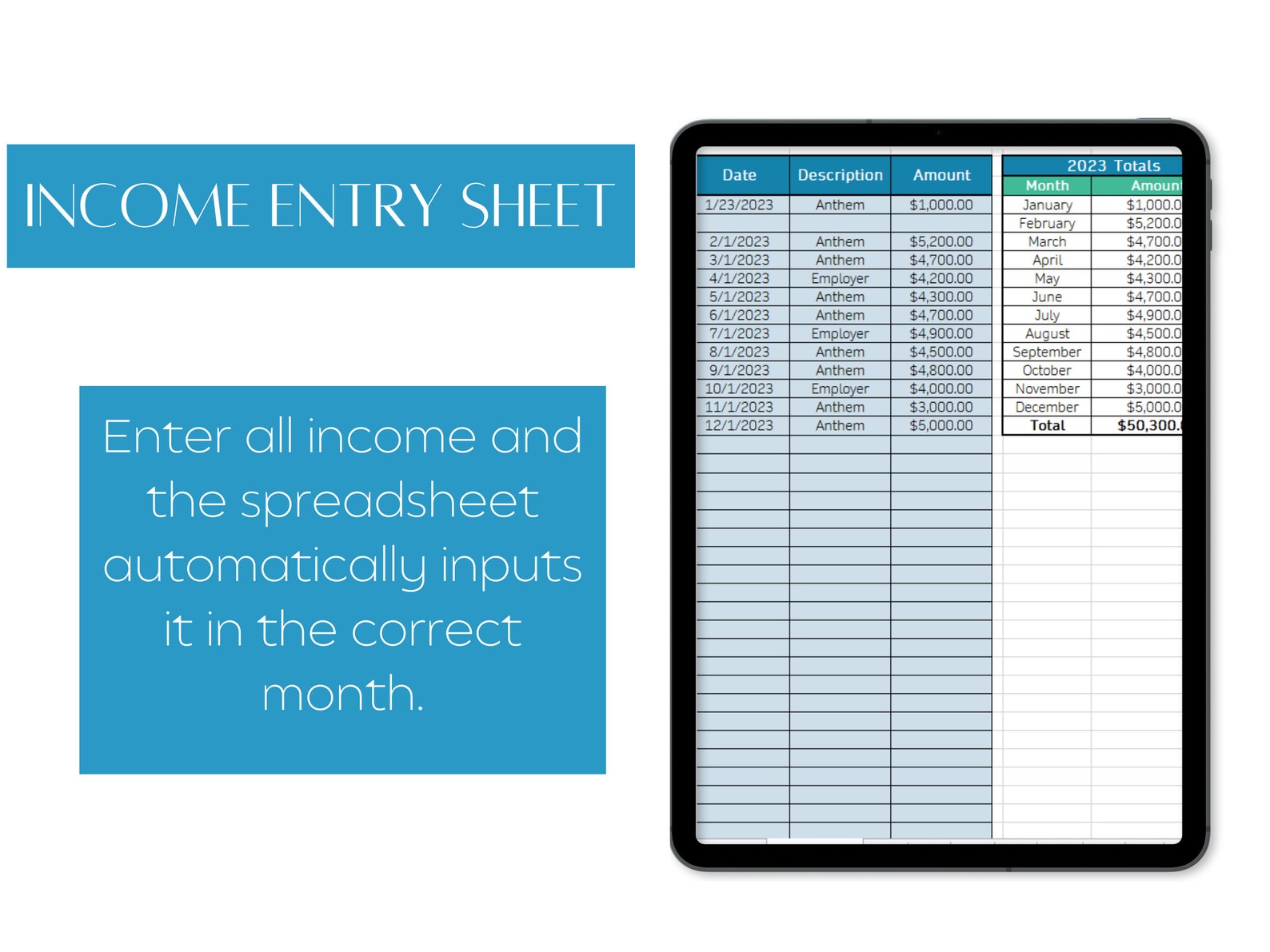 Budget Spreadsheet Template for Google Sheets or Microsoft Excel -2023 ...