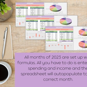 Budget Spreadsheet for Google Sheets or Microsoft Excel - Monthly ...