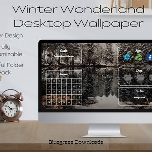 Winter Wonderland Desktop Wallpaper Organization - Computer Background ...
