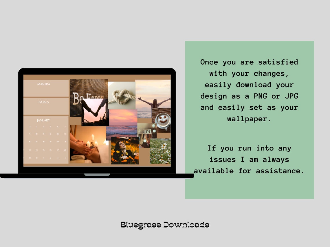 Vision Board Desktop Wallpaper Mantra Computer Background - Etsy