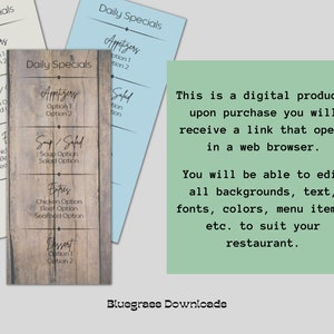 Classic Restaurant Menu Template - Daily Special Menu - Drink List Menu ...