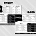 Restaurant Menu Template Editable Menu Template Front and Back Food and ...
