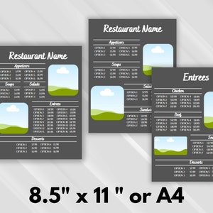 Restaurant Menu Template Customizable Menu Template Sleek & Modern ...