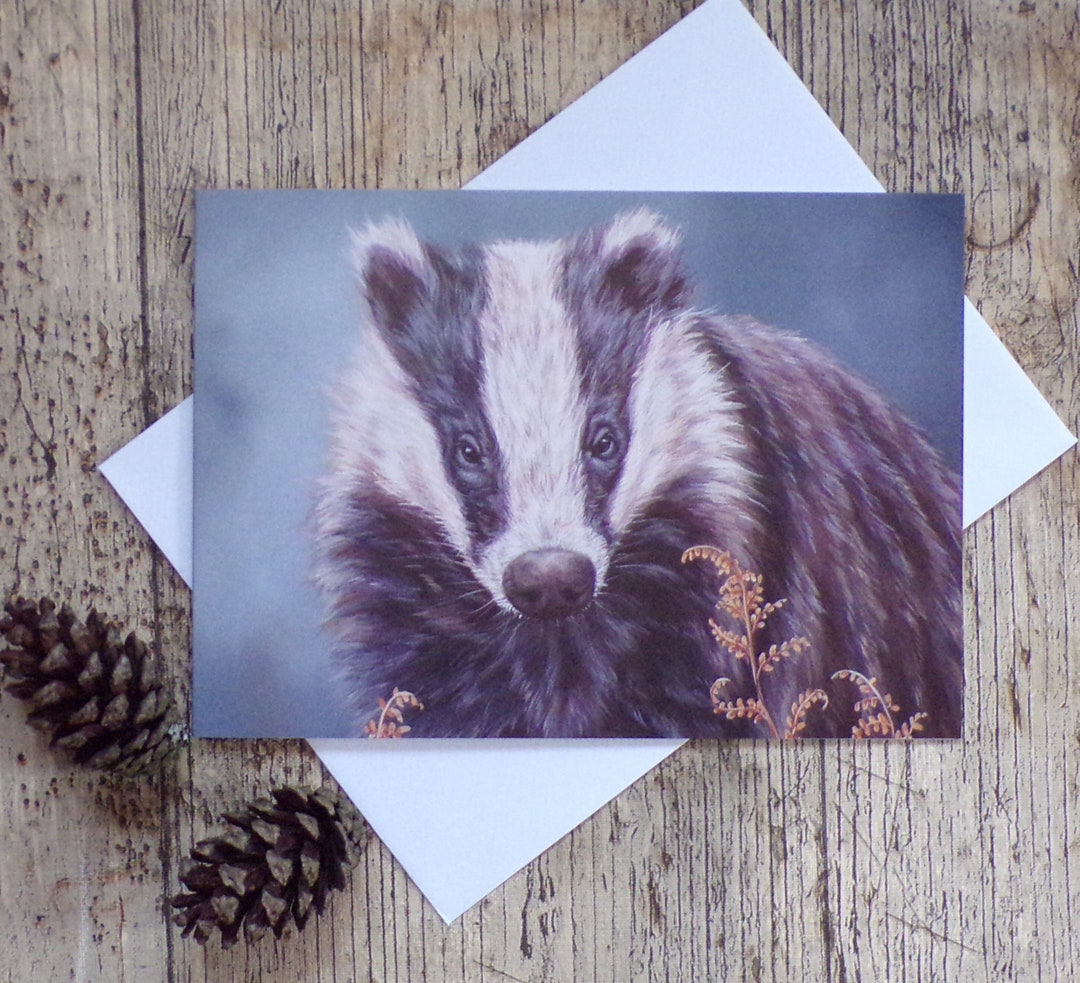 Badger Birthday /greeting Card - Etsy