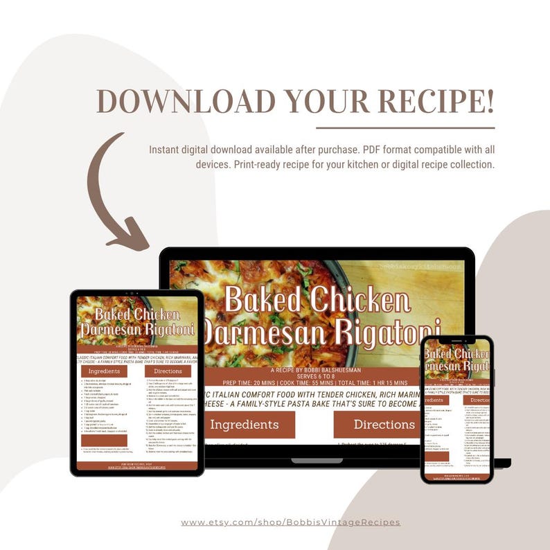 Baked Chicken Parmesan Rigatoni Recipe - Italian Pasta Casserole ...